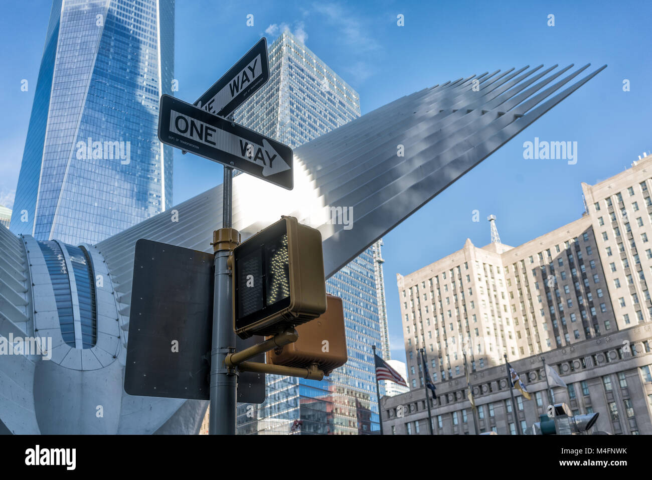 Traffic signs in New York Stock Photo - Alamy