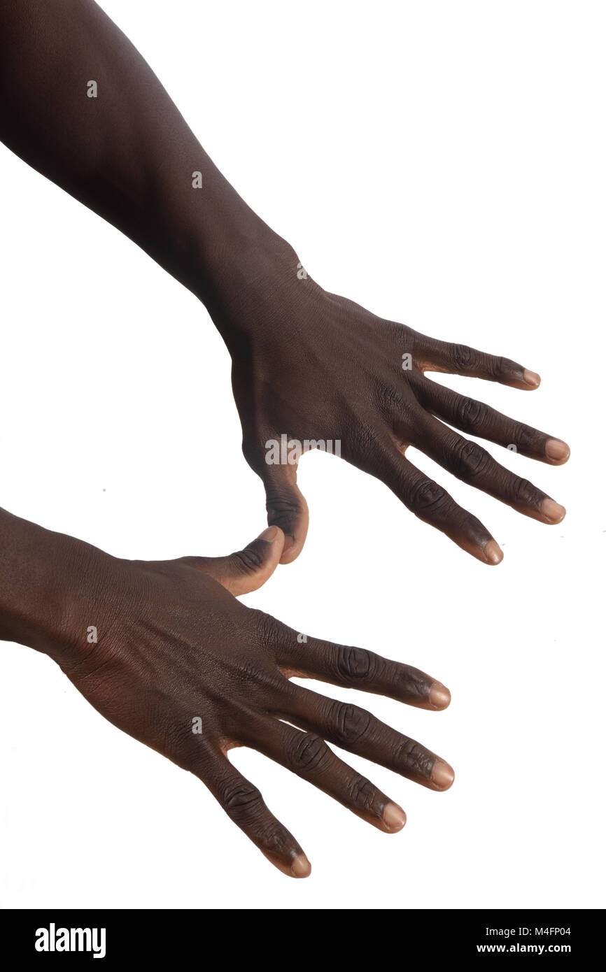 Open hands african american giving hi-res stock photography and images ...