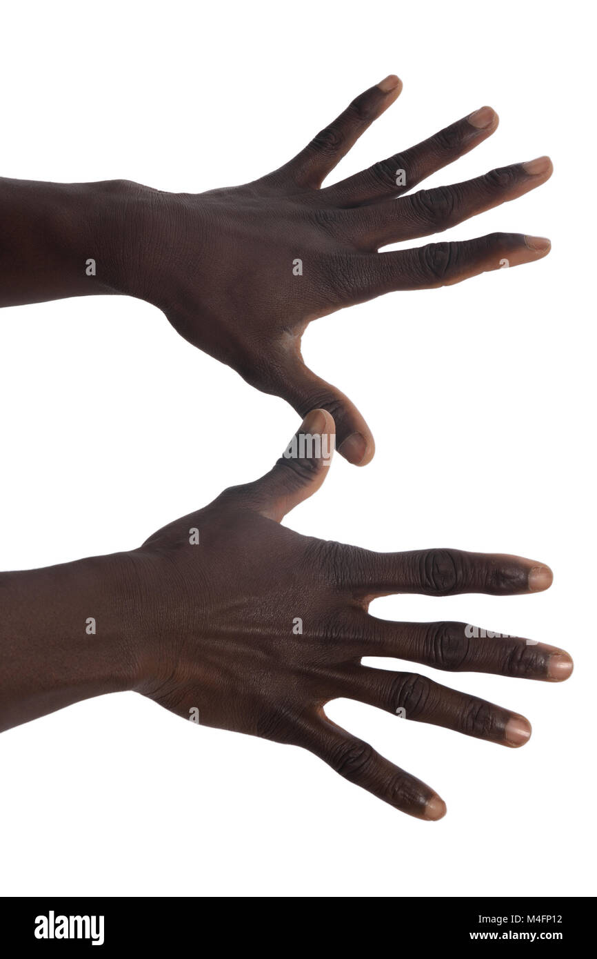 Open hands african american giving hi-res stock photography and images ...
