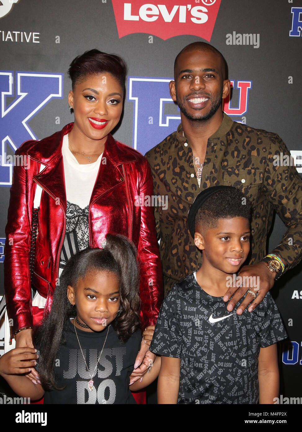 Los Angeles, Ca, USA. 15th Feb, 2018. Chris Paul, Jada Crawley ...