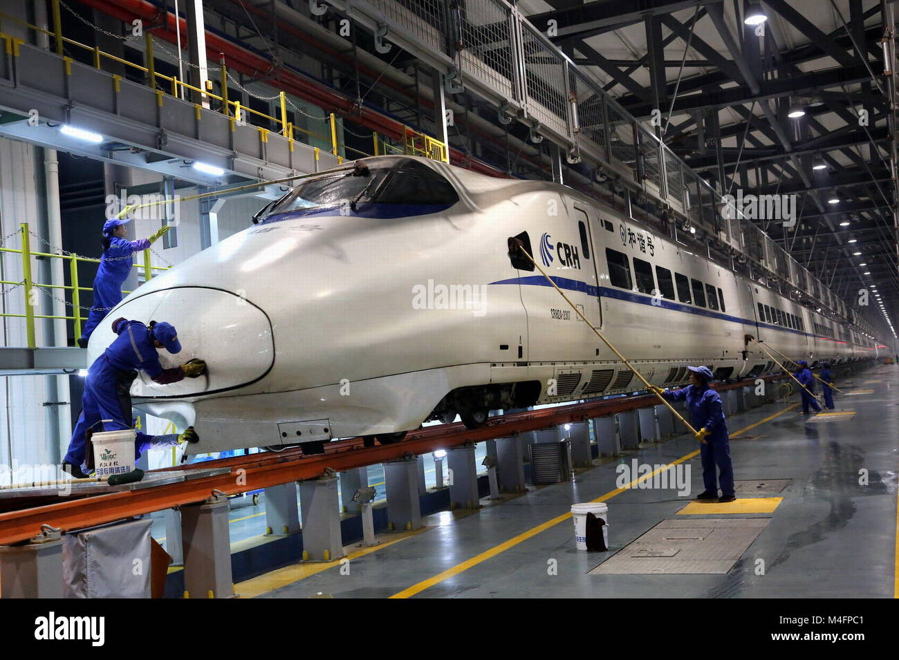 Train cleaners hi-res stock photography and images - Alamy