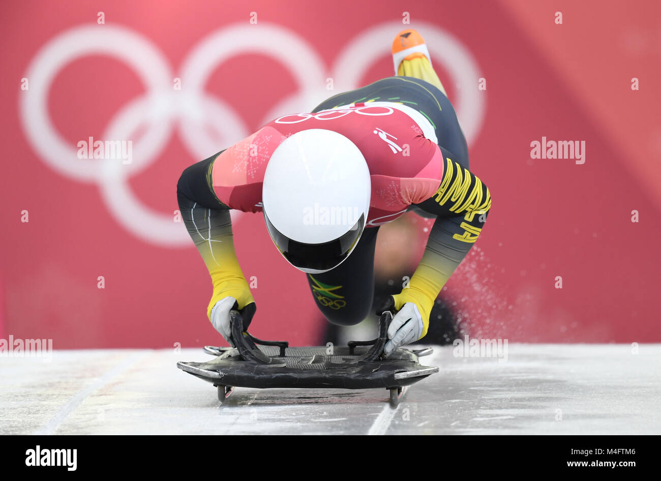 Pyeongchang, South Korea. 16th Feb, 2018. Anthony Watson from Jamaica ...