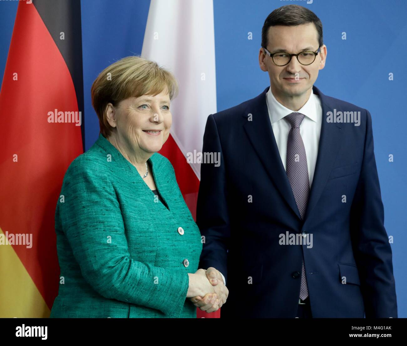 Berlin, Germany. 16th Feb, 2018. German Chancellor Angela Merkel of the ...