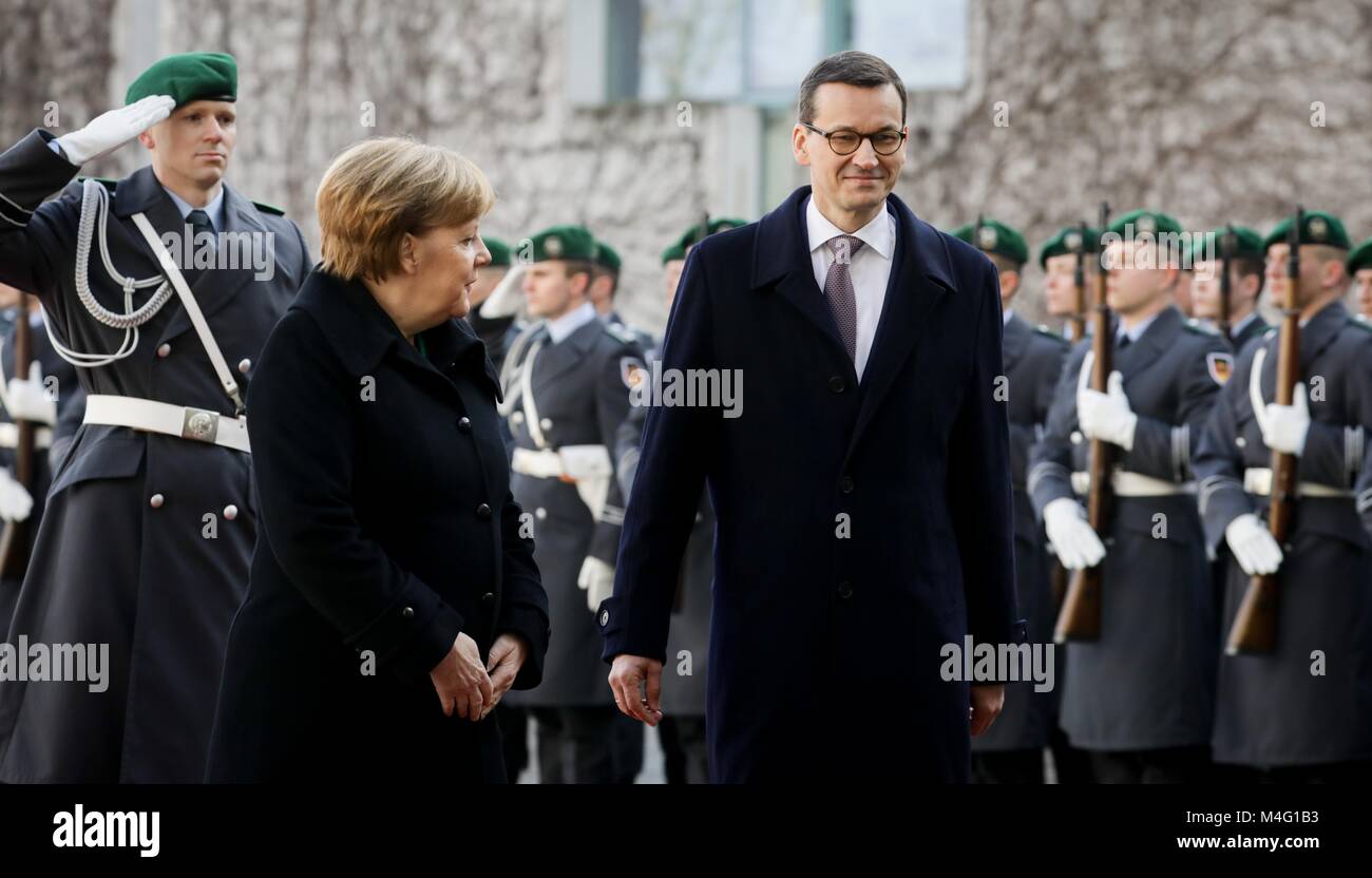 Berlin, Germany. 16th Feb, 2018. German Chancellor Angela Merkel of the ...