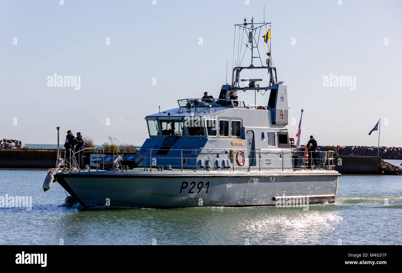 Sovereign Harbour, Eastbourne, UK. 16th February, 2018. HMS Puncher a ...