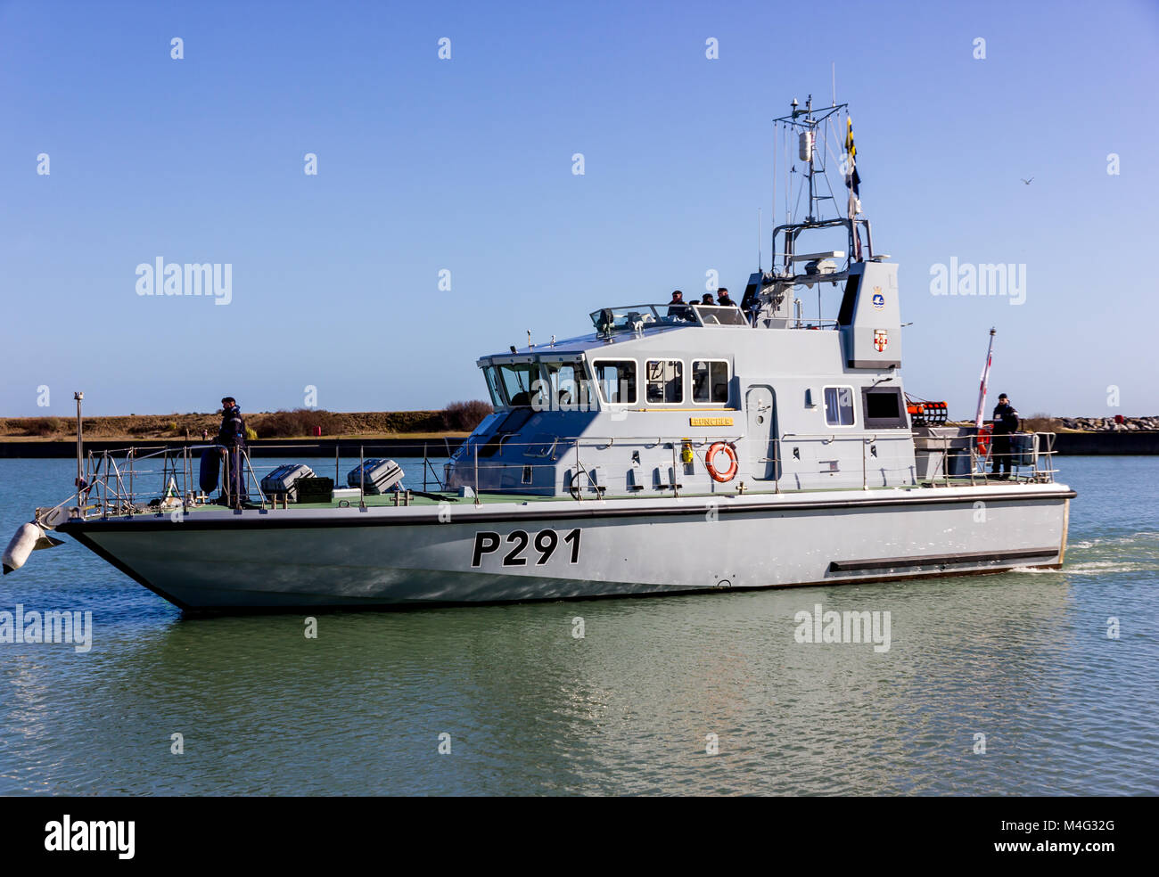 Sovereign Harbour, Eastbourne, UK. 16th February, 2018. HMS Puncher a ...