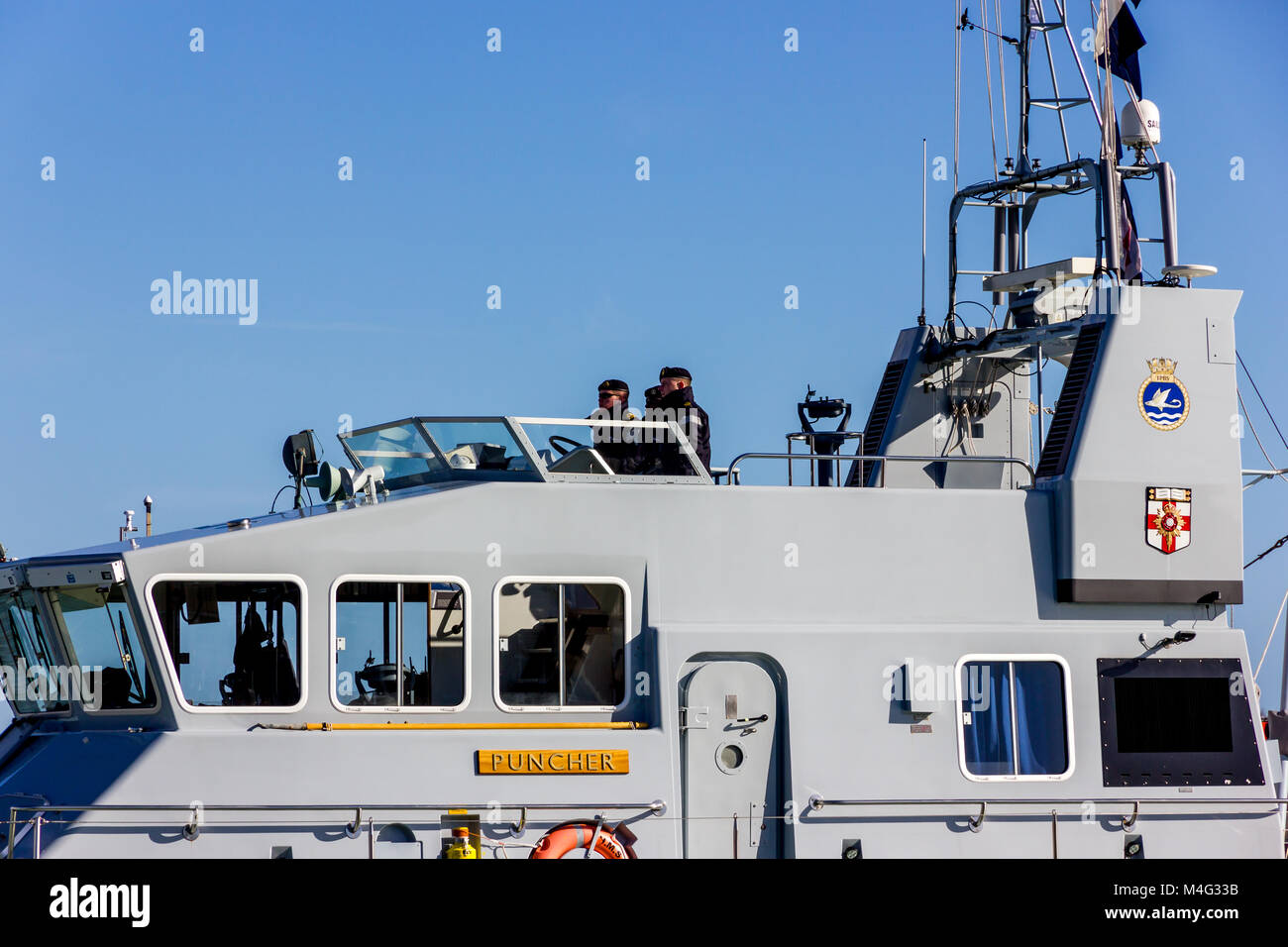 Sovereign Harbour, Eastbourne, UK. 16th February, 2018. HMS Puncher a ...