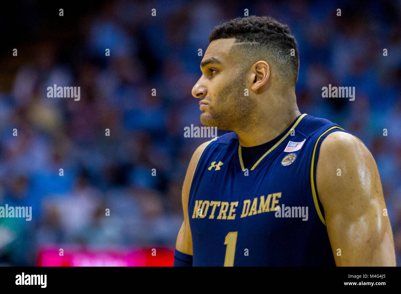 Chapel Hill, NC, USA. 12th Feb, 2018. Notre Dame Fighting Irish forward ...