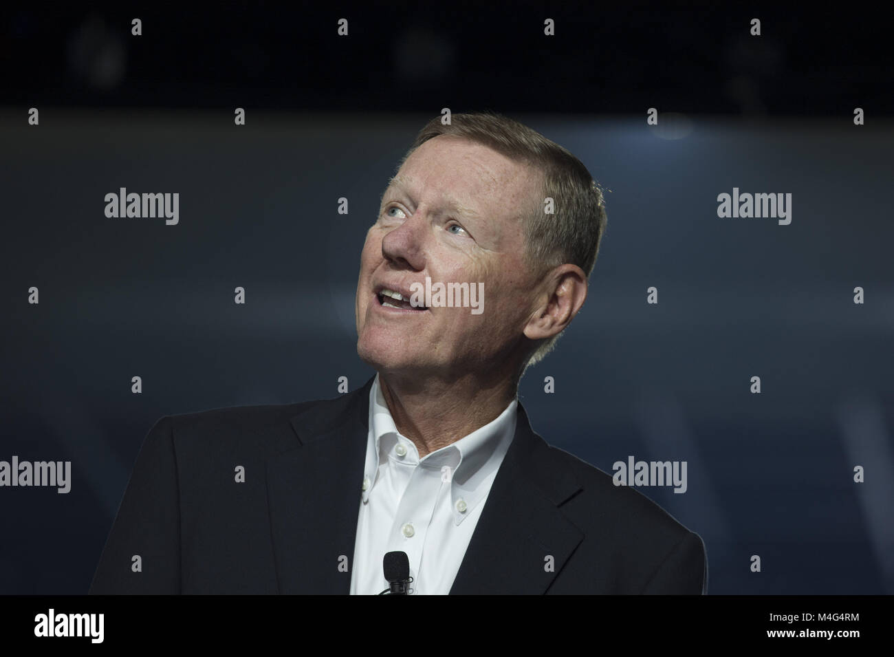 Orlando, FL, USA. 14th Feb, 2018. ALAN MULALLY addresses business ...