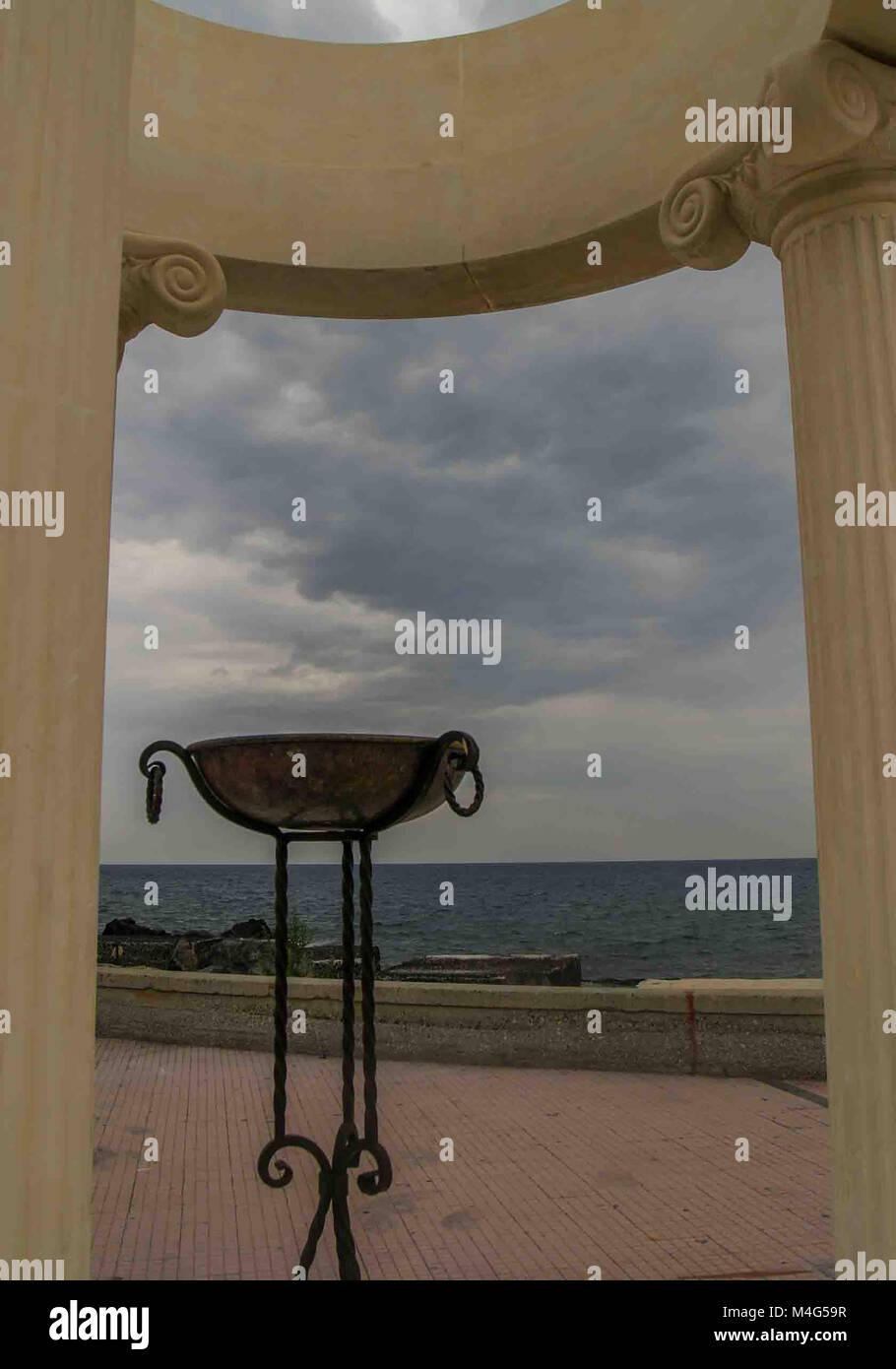 Giardini Naxos, Sicily, Italy. 12th Oct, 2004. A monument in Giardini ...