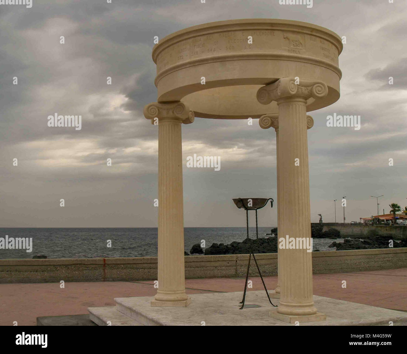 Giardini Naxos, Sicily, Italy. 12th Oct, 2004. A monument in Giardini ...
