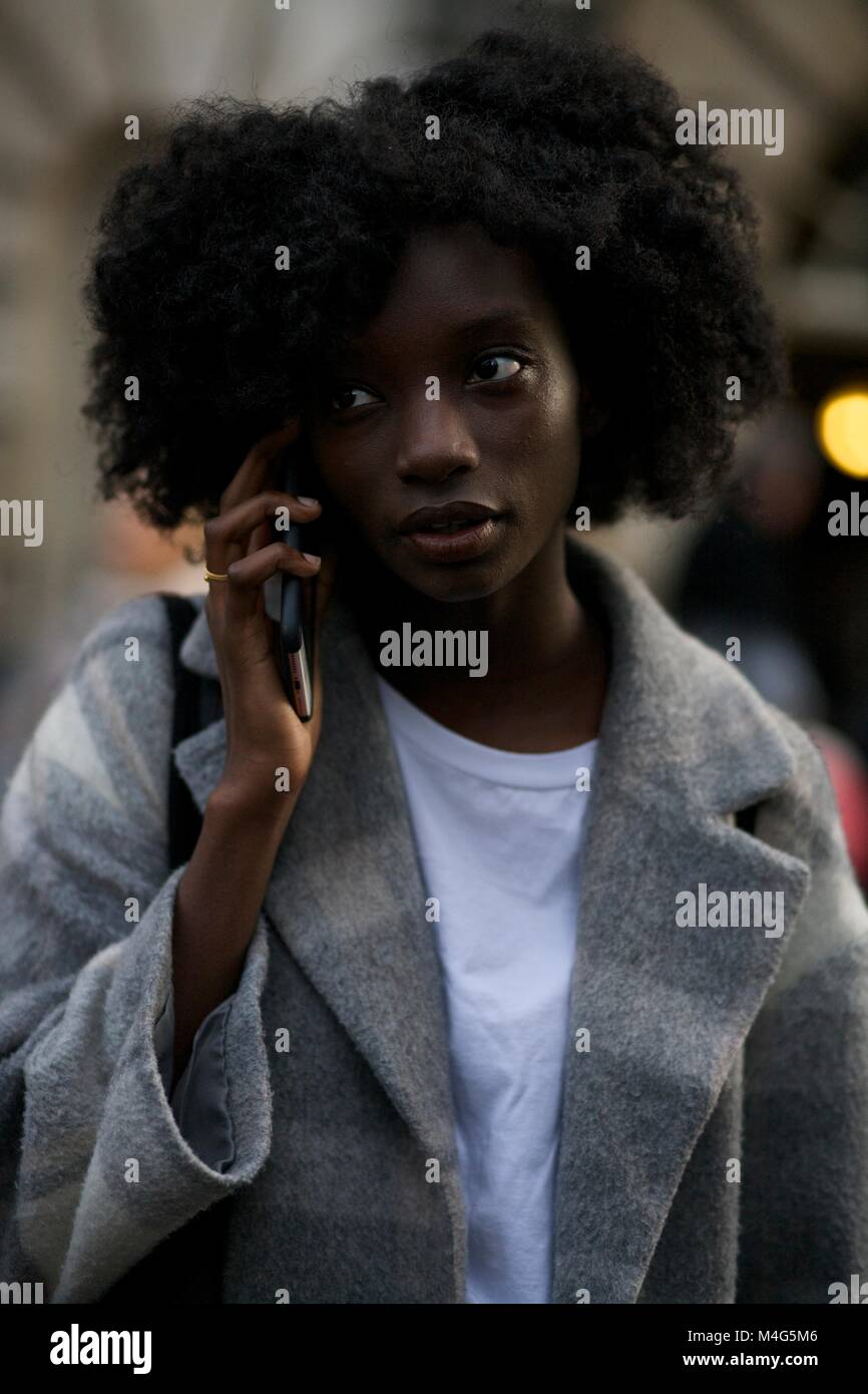 London, UK. 16th Feb, 2018. Combination of influencers, models attend ...