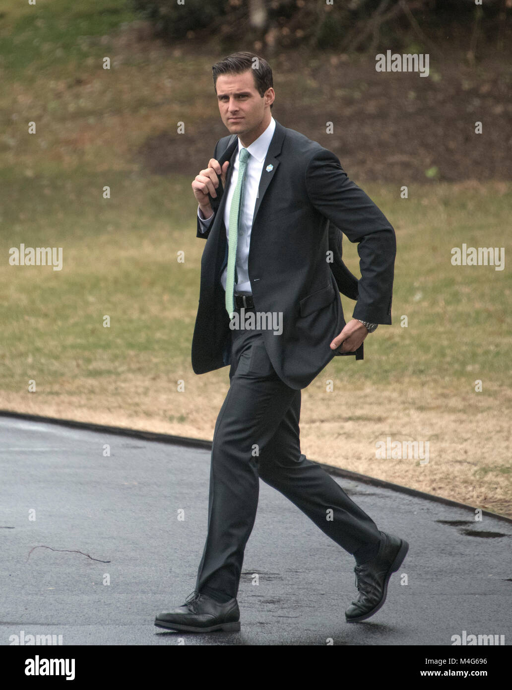 White House Personal Aide to the President John McEntee walk to Marine ...