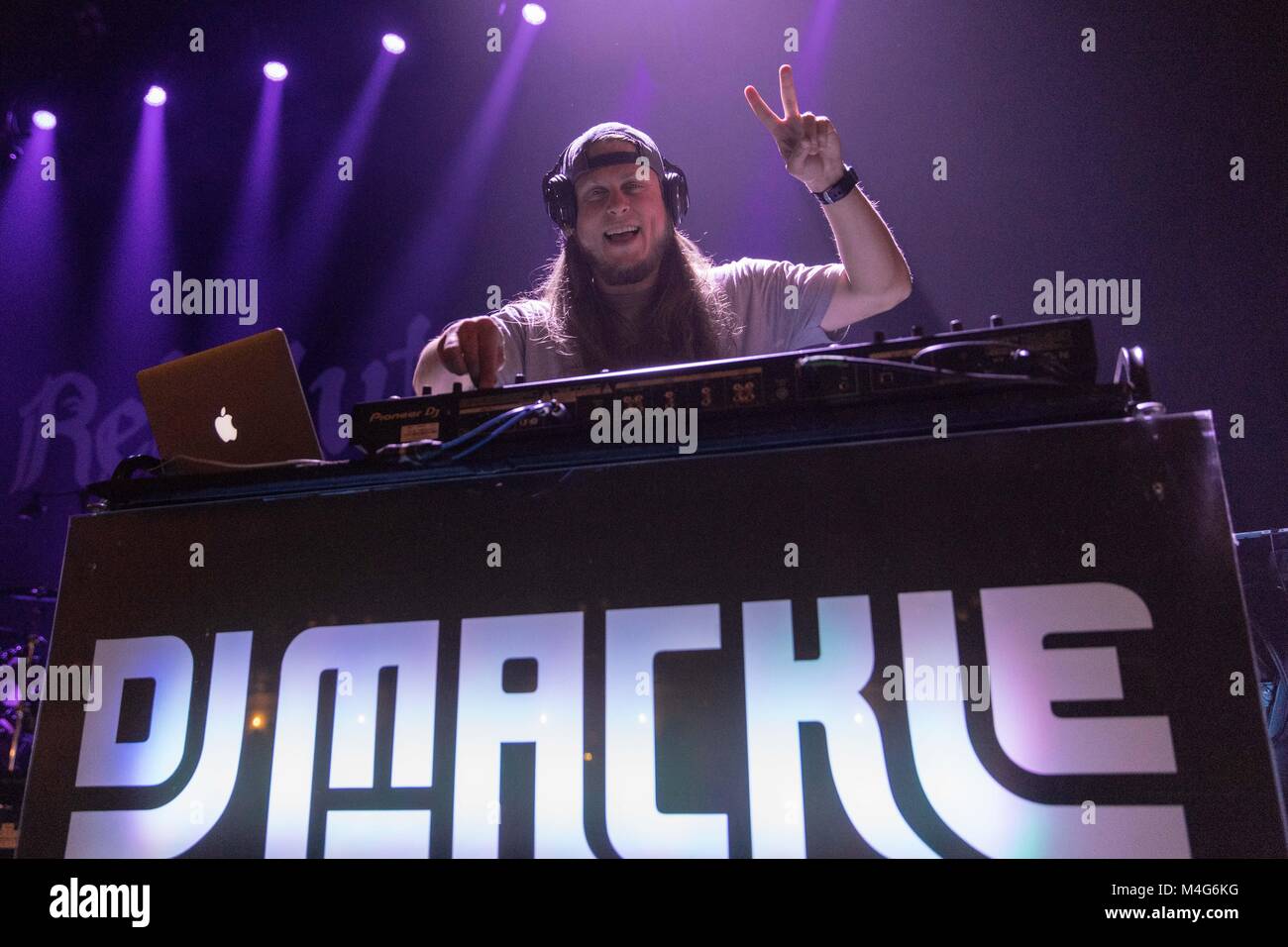 Madison, Wisconsin, USA. 15th Feb, 2018. DJ MACKLE during the Falling ...