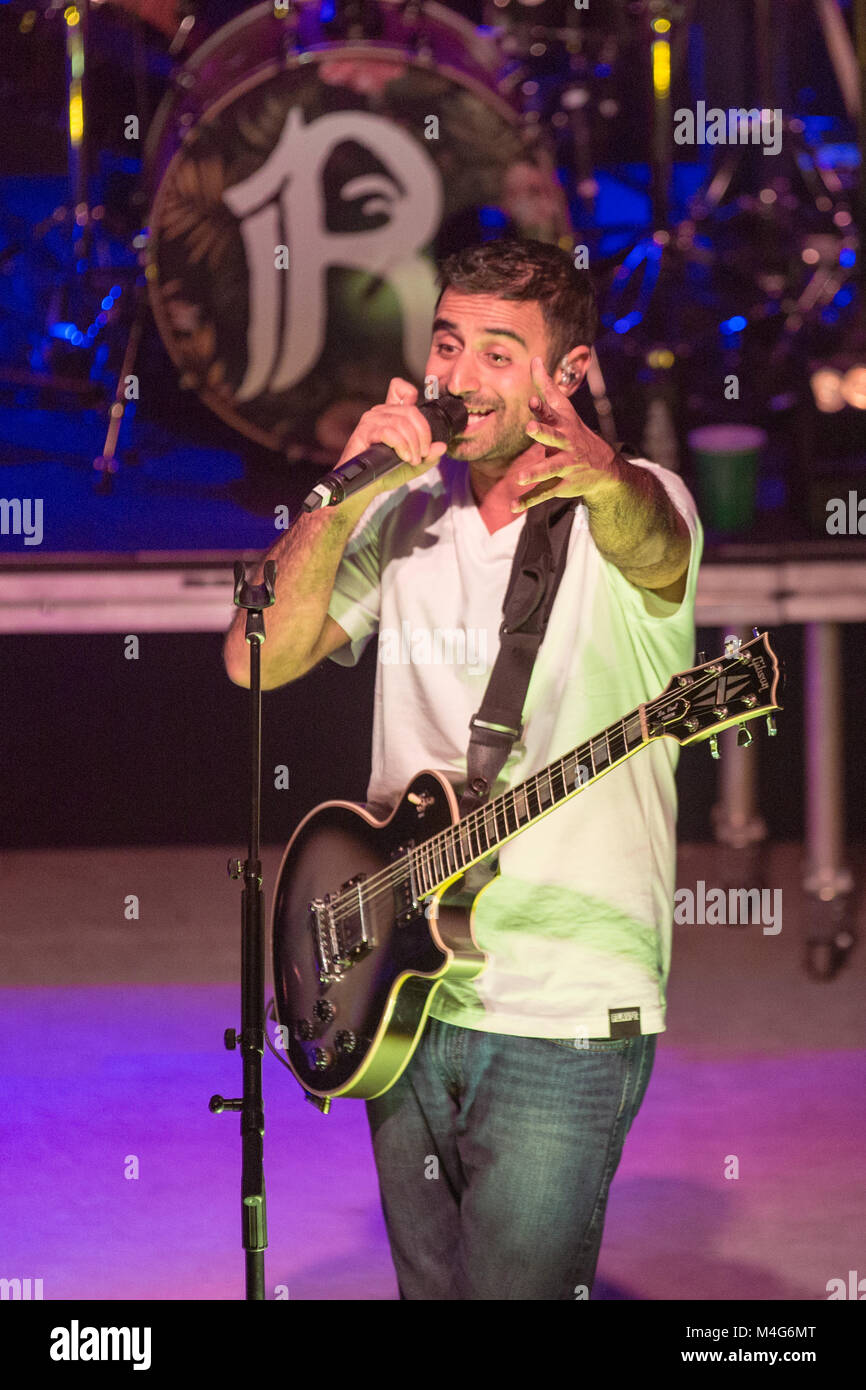 Madison, Wisconsin, USA. 15th Feb, 2018. ERIC RACHMANY of Rebelution ...