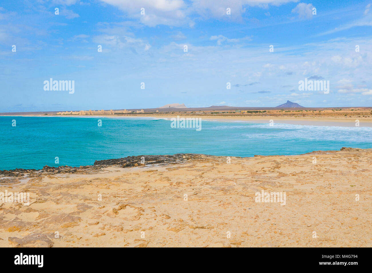 Marine landscape with volcanic rocks in Cape Verde, Africa Stock Photo ...