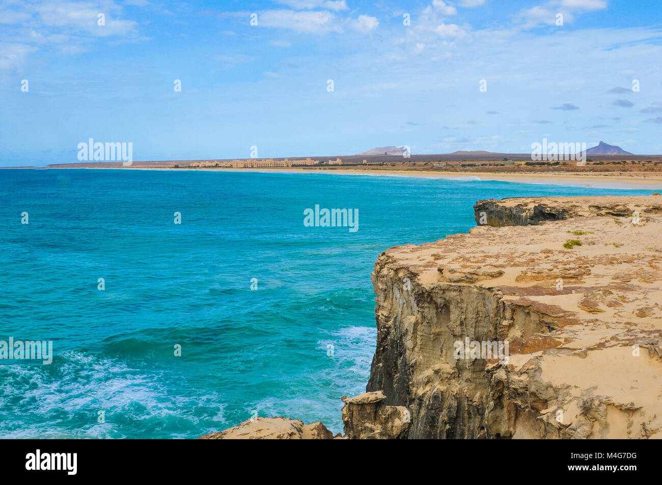 Marine landscape with volcanic rocks in Cape Verde, Africa Stock Photo ...