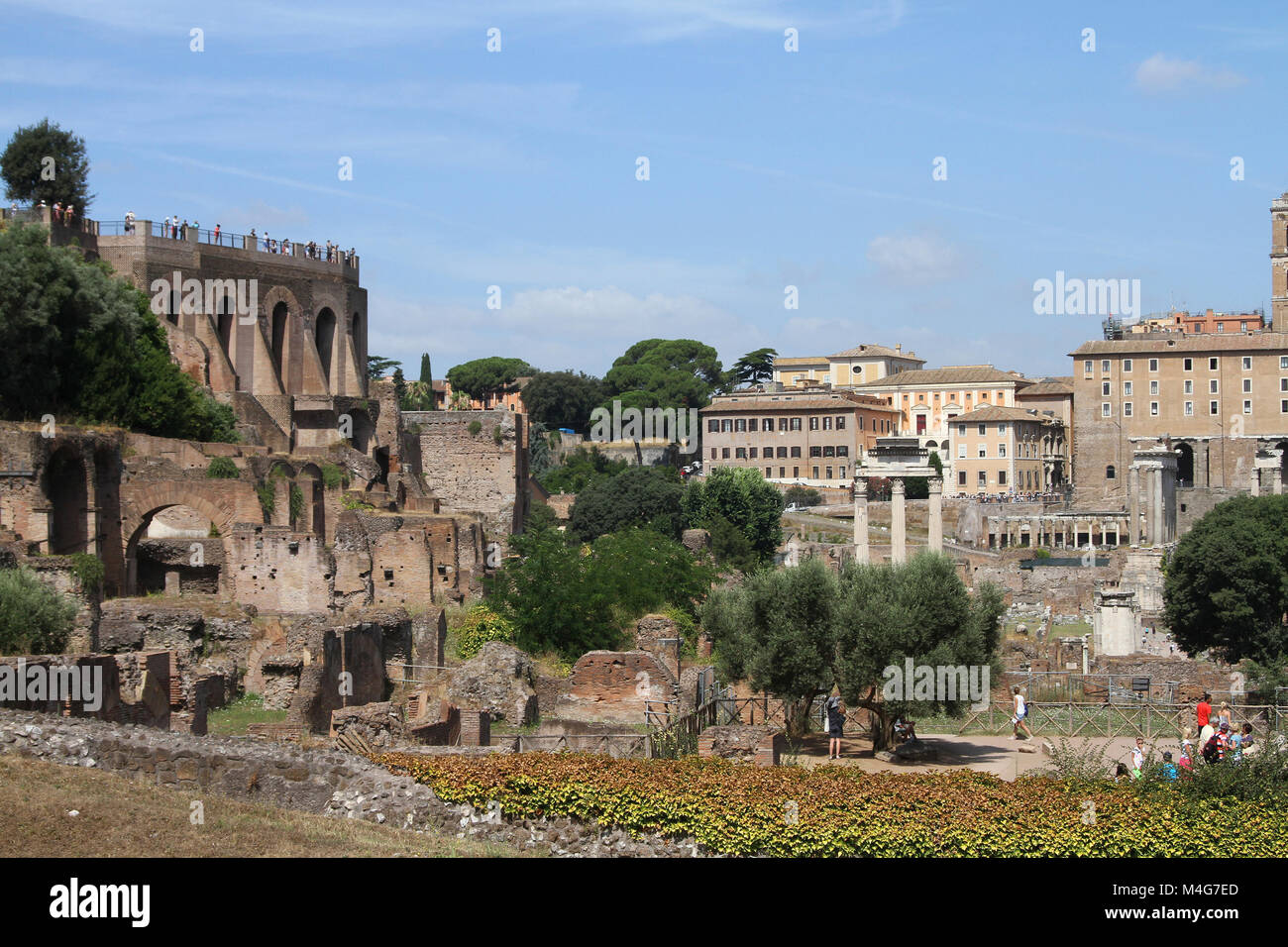 Massive retaining walls extended in the Imperial building complex ...