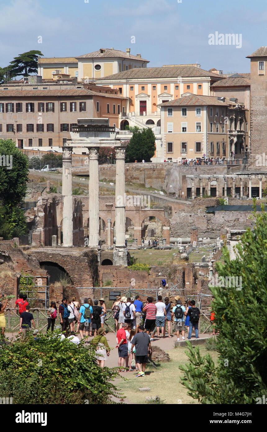 The three columns of the Temple of Castor and Pollux (Temple of ...