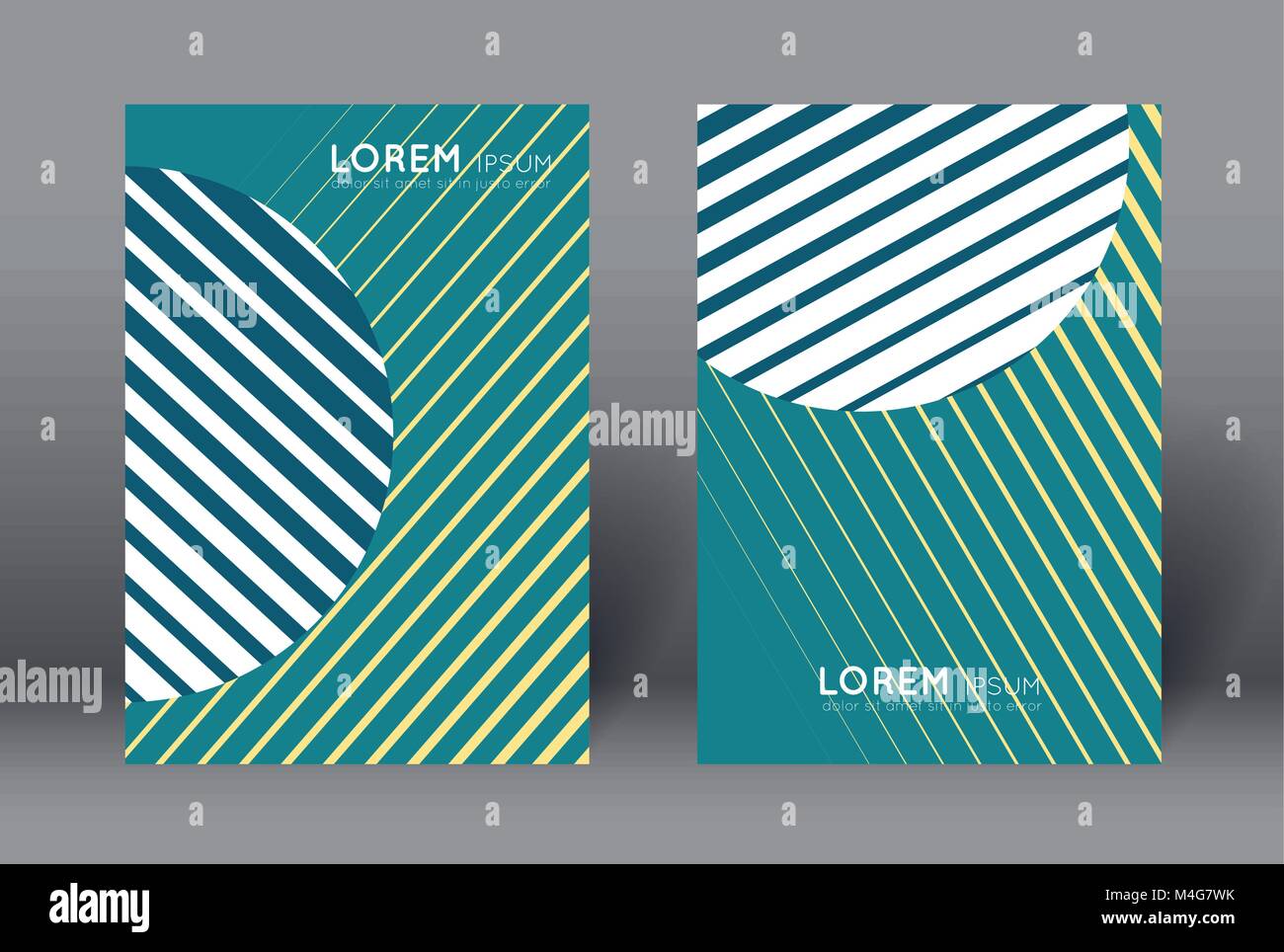 Poster Template Design Vector Layout With Repeating Lines Circle