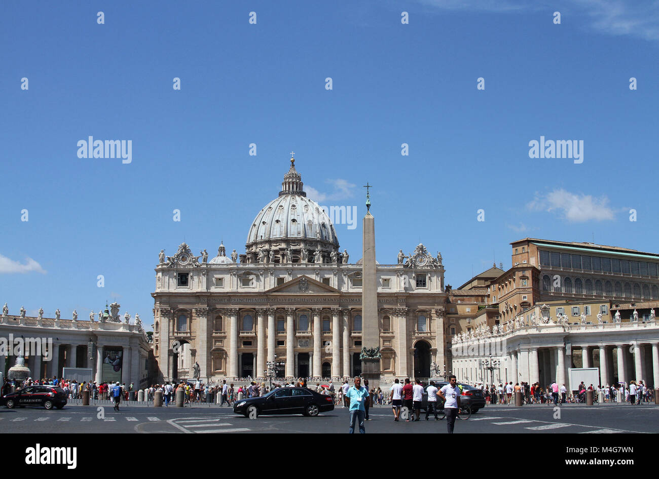 Front view of the Papal Basilica of St. Peter in the Vatican, (AKA St ...