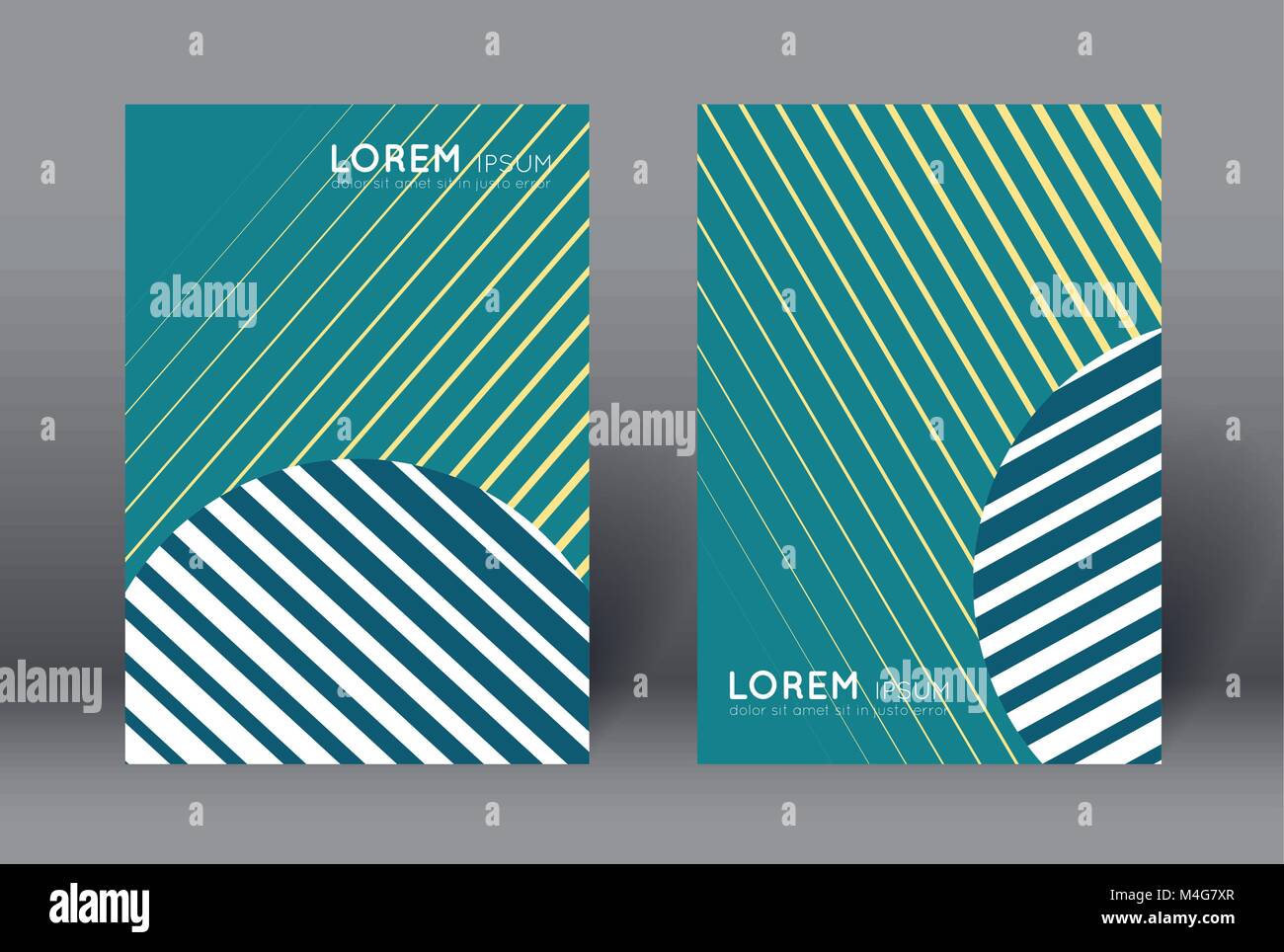 Poster Template Design Vector Layout With Repeating Lines Circle