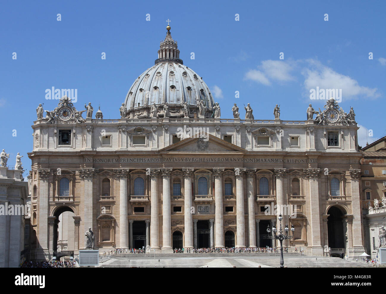 Front view of the Papal Basilica of St. Peter in the Vatican (AKA St ...
