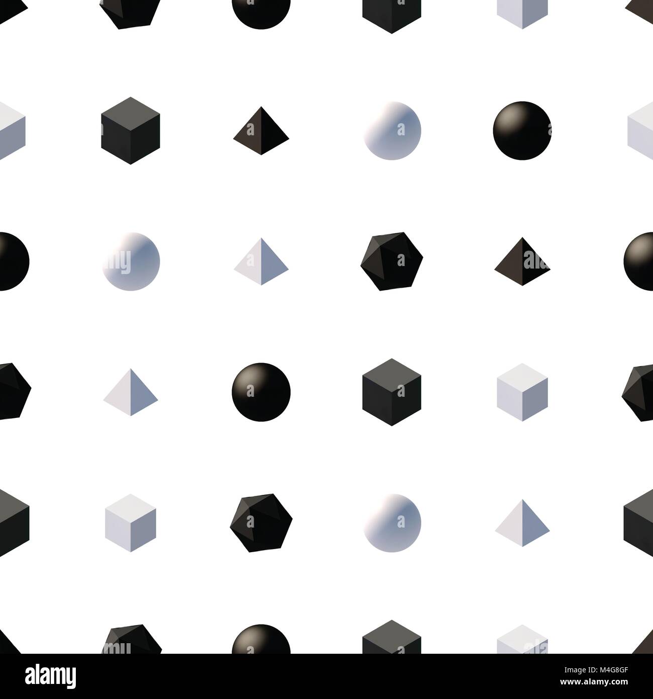 Pattern with 3d shapes Stock Vector Image & Art - Alamy