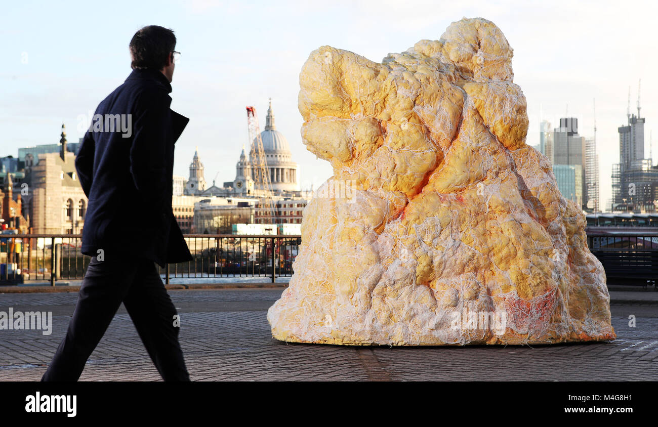 A gigantic lump of real fat measuring 12ft high appears in London to ...