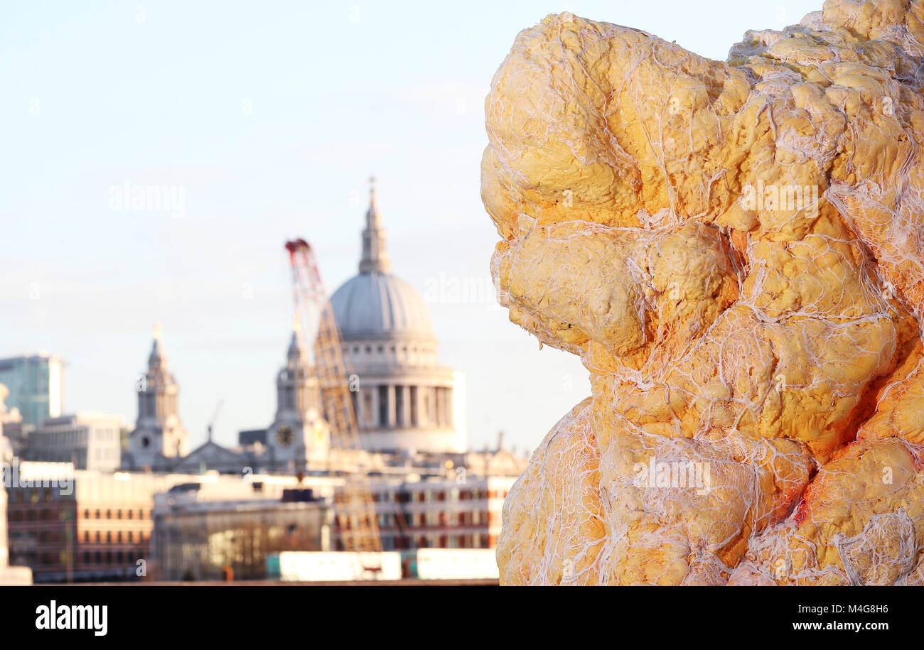 A gigantic lump of real fat measuring 12ft high appears in London to ...
