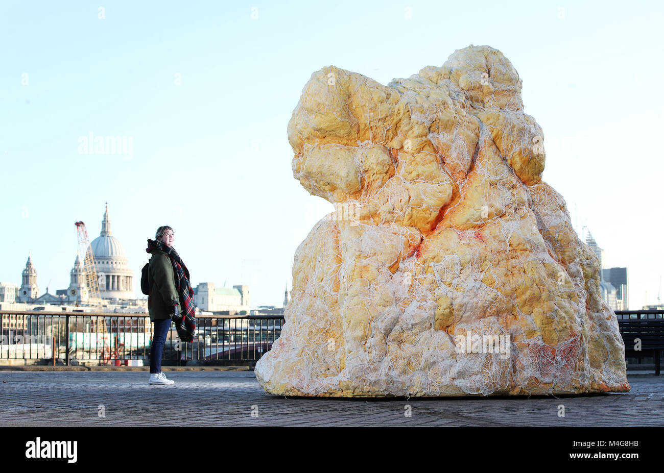 A gigantic lump of real fat measuring 12ft high appears in London to ...