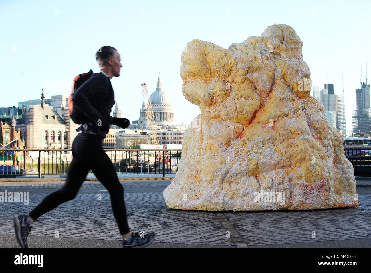 A gigantic lump of real fat measuring 12ft high appears in London to ...