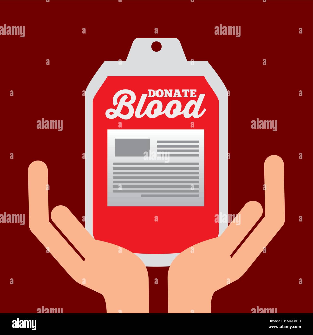 hands holding bag blood donate care Stock Vector Image & Art - Alamy