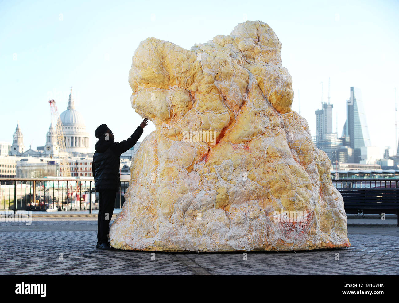 A gigantic lump of real fat measuring 12ft high appears in London to ...