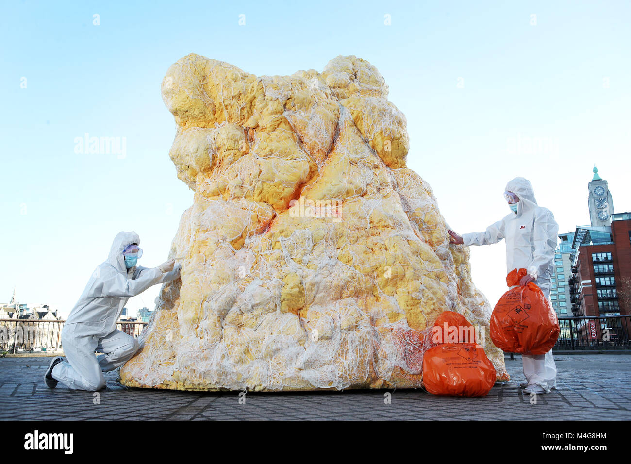 A gigantic lump of real fat measuring 12ft high appears in London to ...