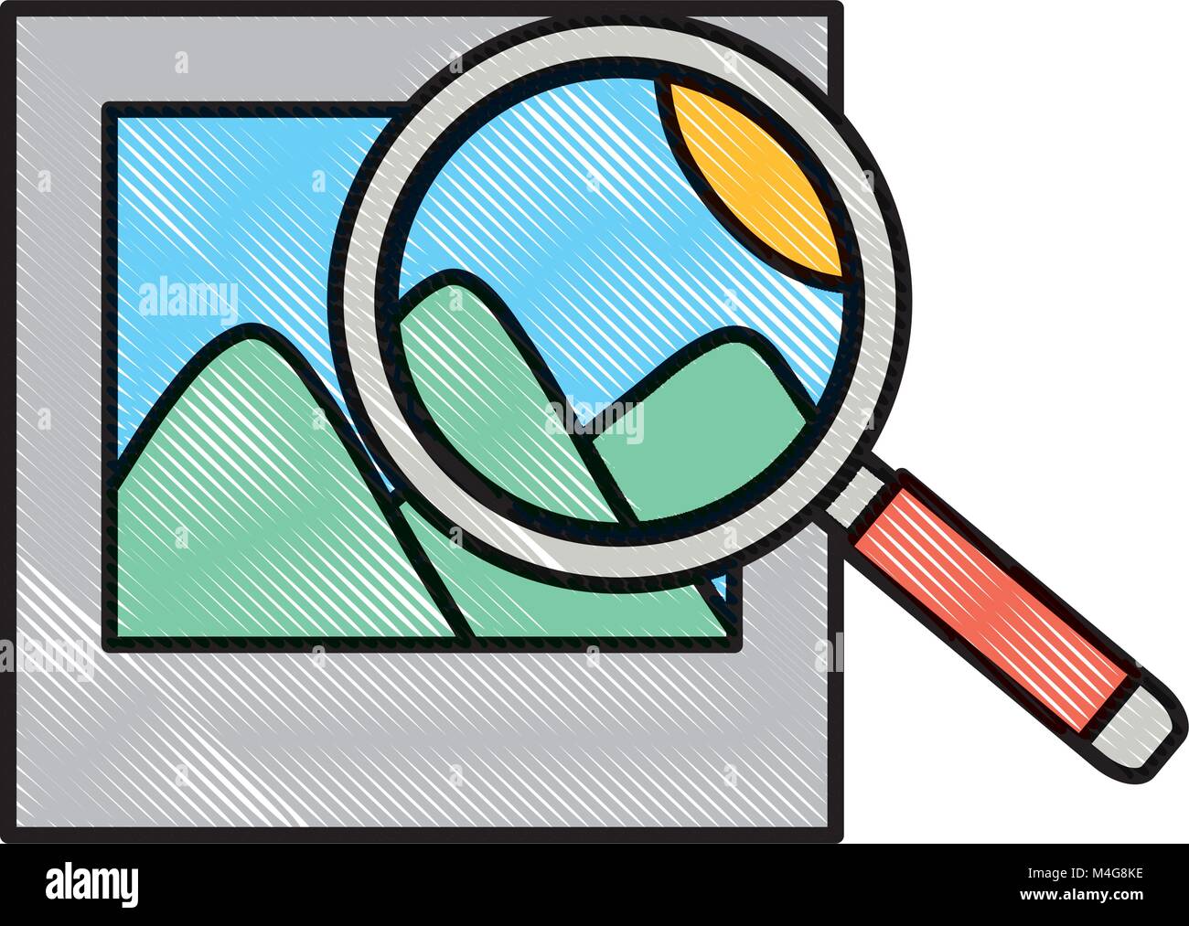 picture and lupe icon Stock Vector Image & Art - Alamy