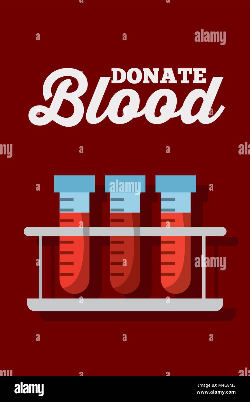 donate blood rack with test tube tool Stock Vector Image & Art - Alamy