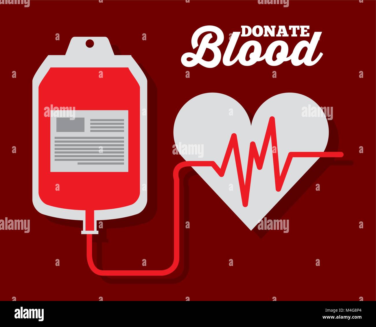 iv blood bag heart rate donate symbol Stock Vector Image & Art - Alamy