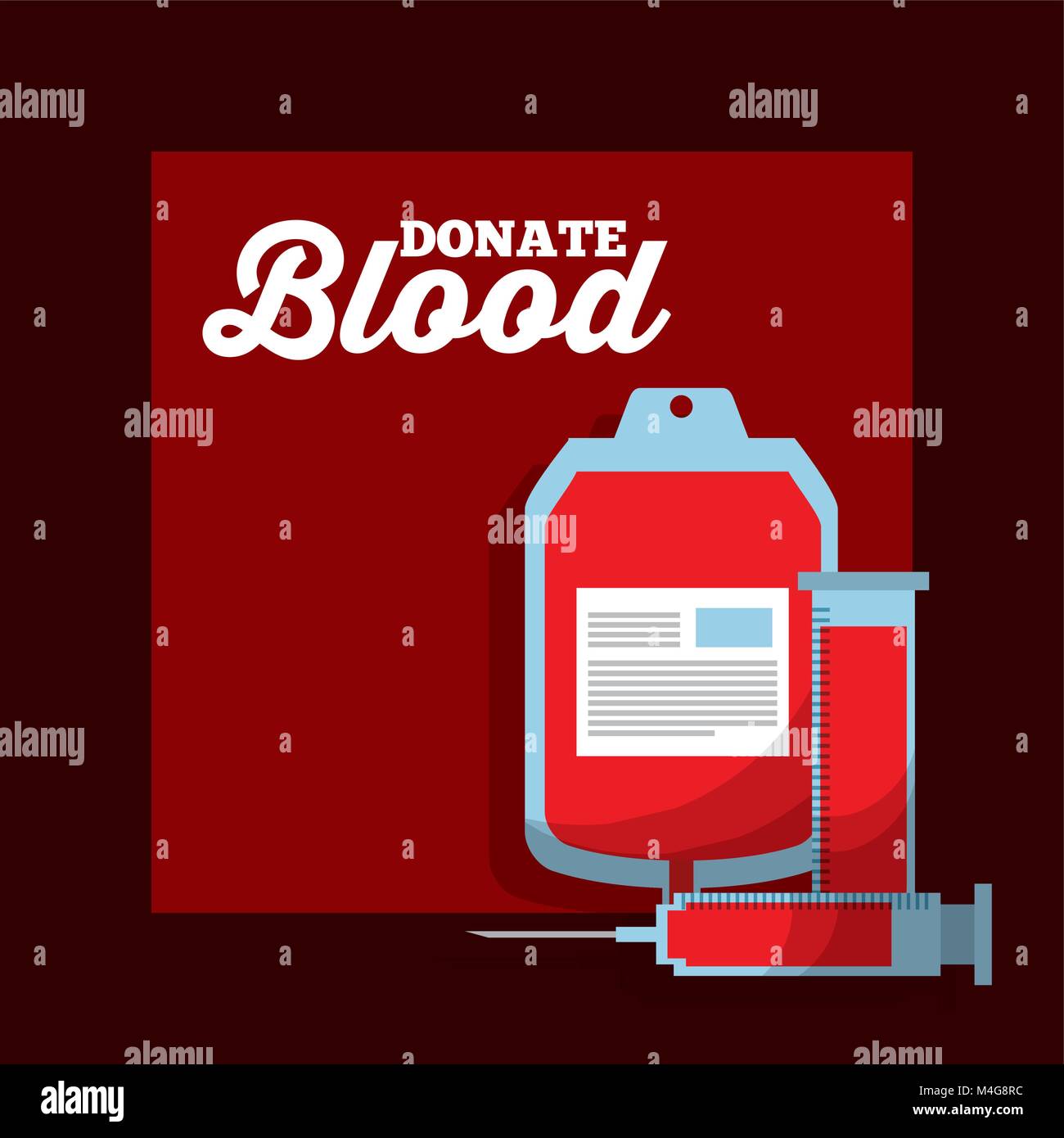 syringe test tube iv bag donate blood event poster Stock Vector Image ...