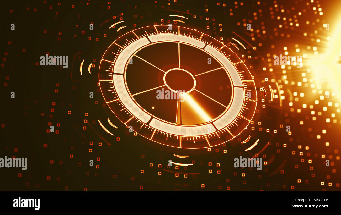 Radar with target on map. Futuristic user interface. HUD Stock Photo ...