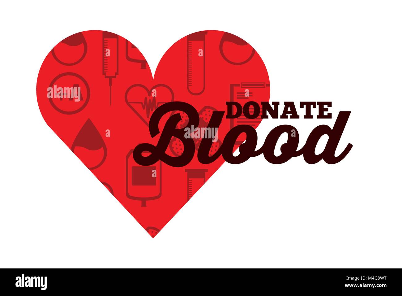 red heart medical icons donate blood Stock Vector Image & Art - Alamy