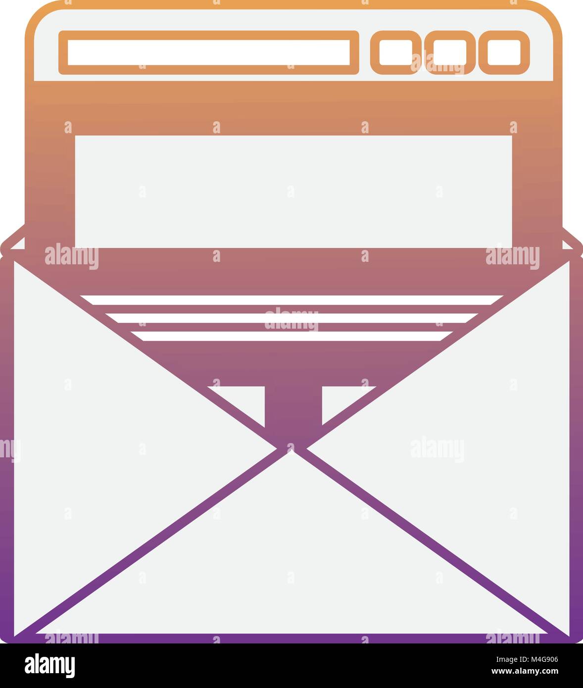 envelope with web interface icon Stock Vector Image & Art - Alamy