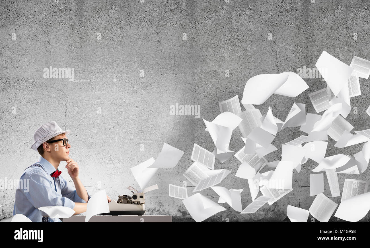 Creative inspiration of young writer Stock Photo - Alamy