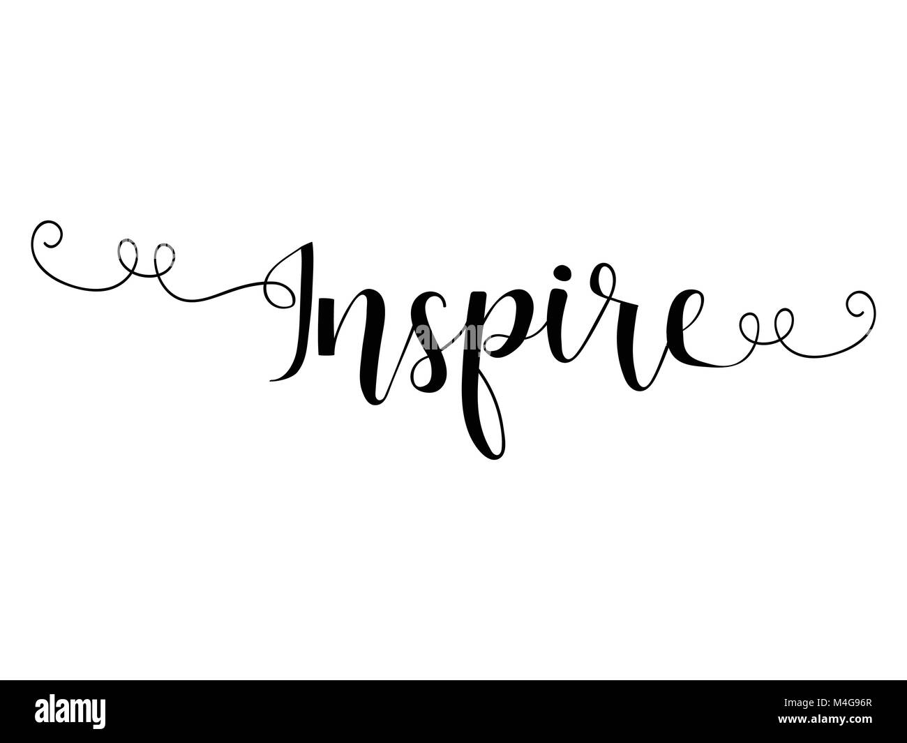 Inspire. Lettering. quote to design greeting card, poster, banner ...