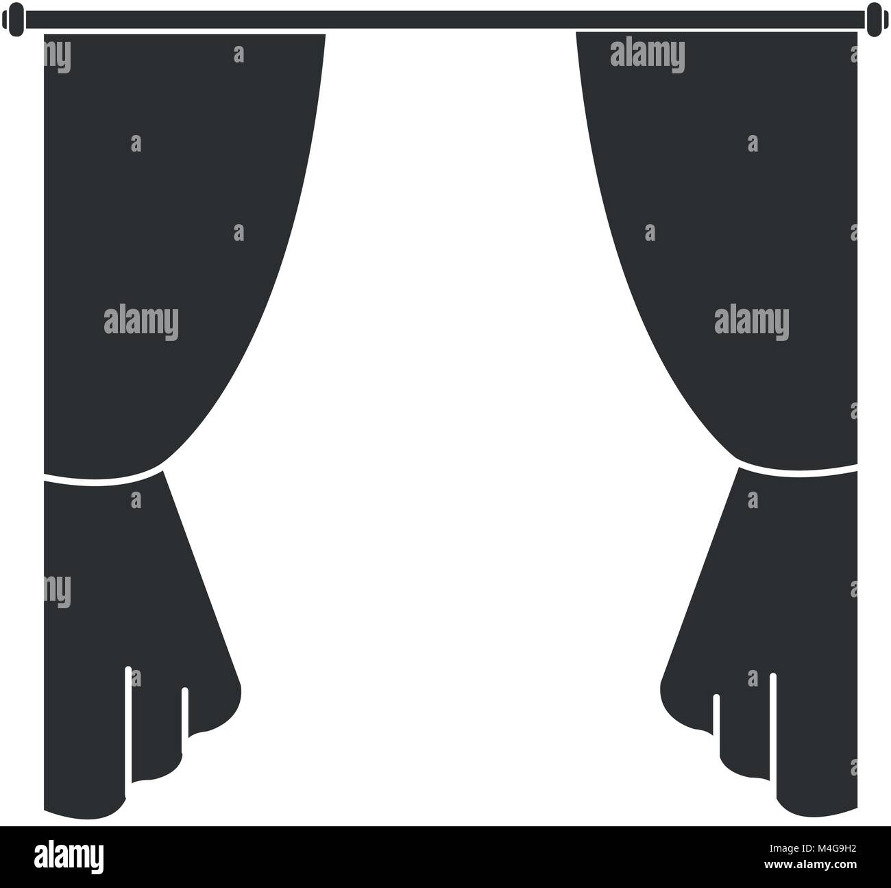window courtain isolated icon Stock Vector Image & Art - Alamy