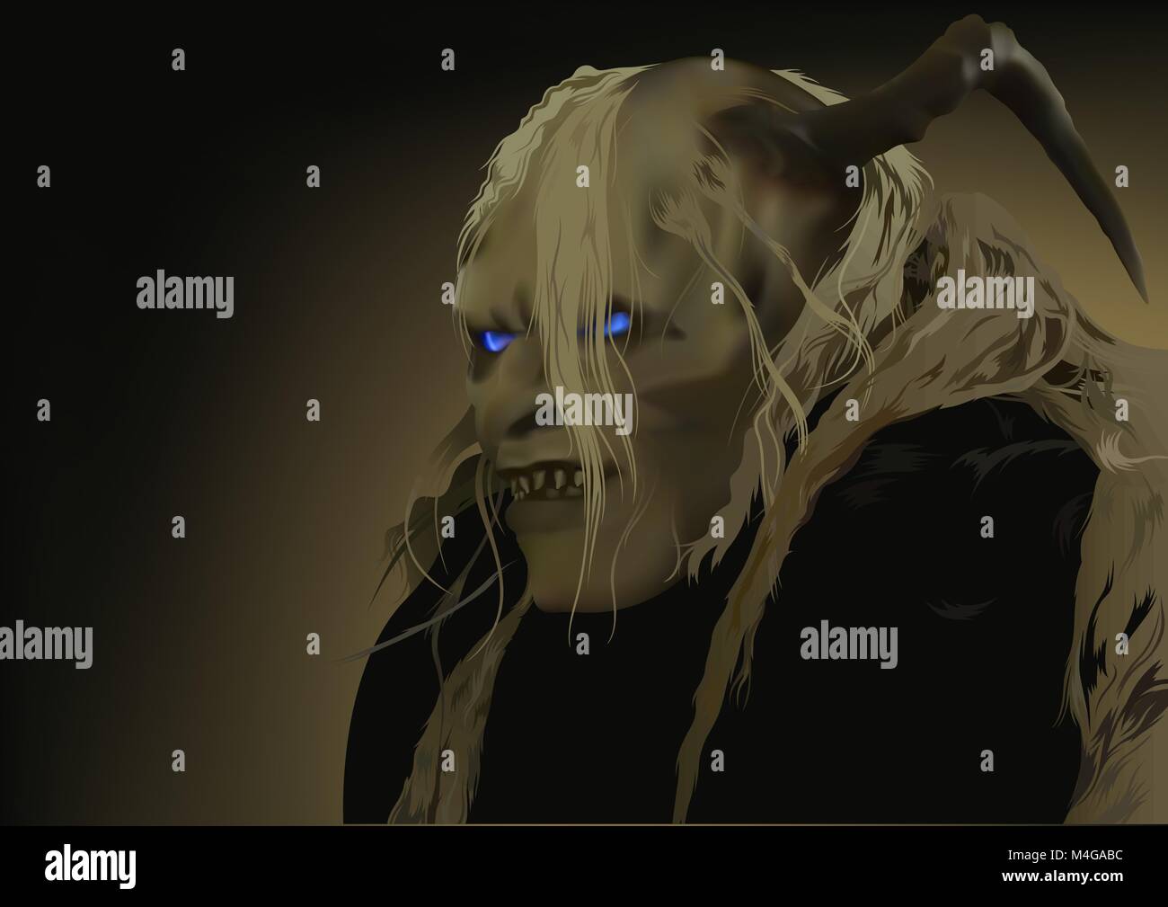 Satan with Blue Shining Eyes Stock Vector Image & Art - Alamy