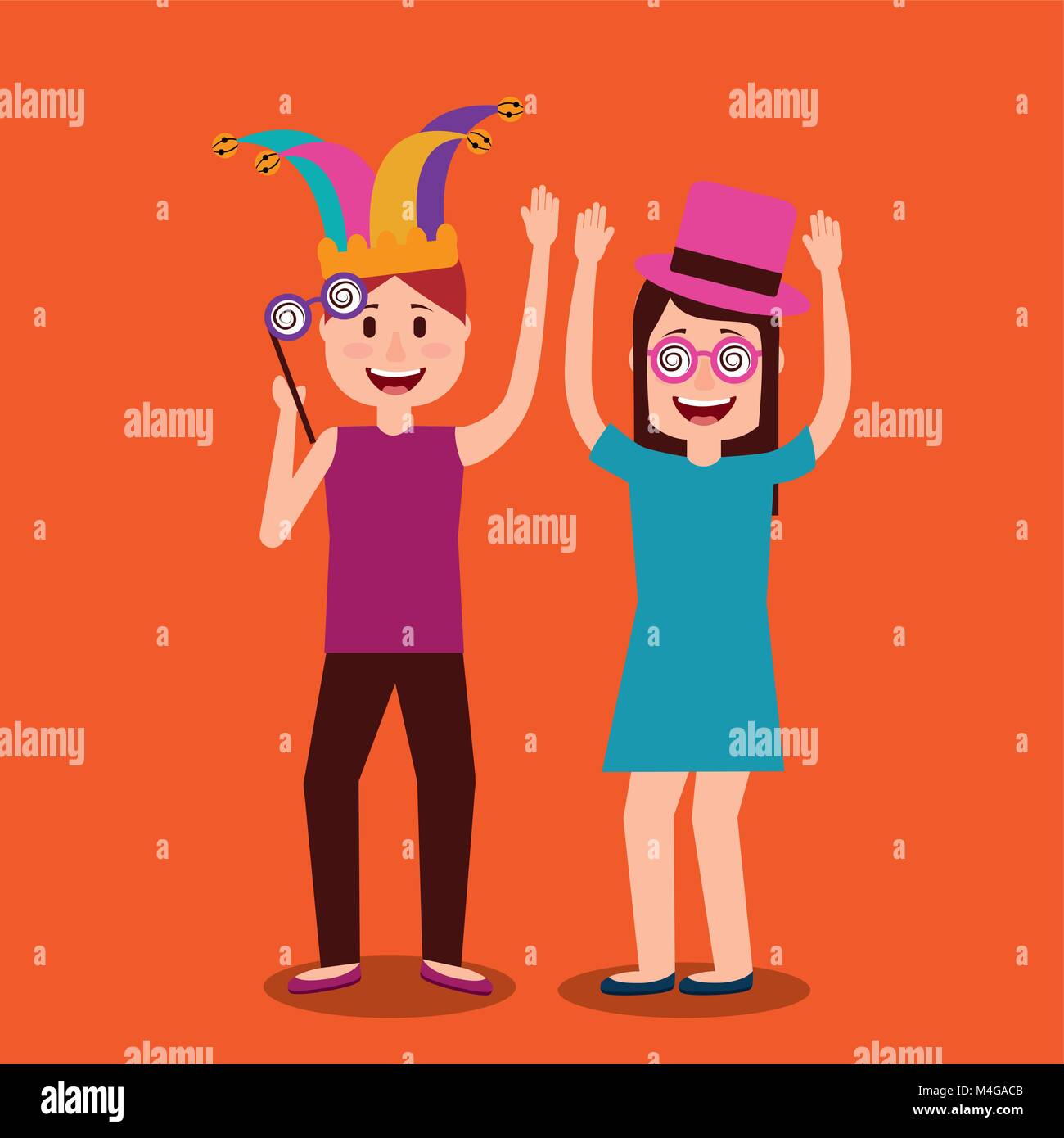 Two fools Stock Vector Images - Alamy
