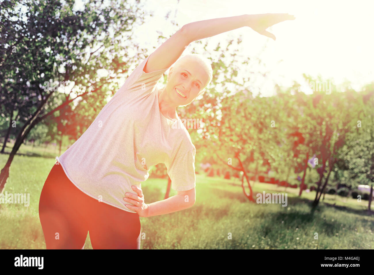 Active woman doing cardio exercises hi-res stock photography and images ...