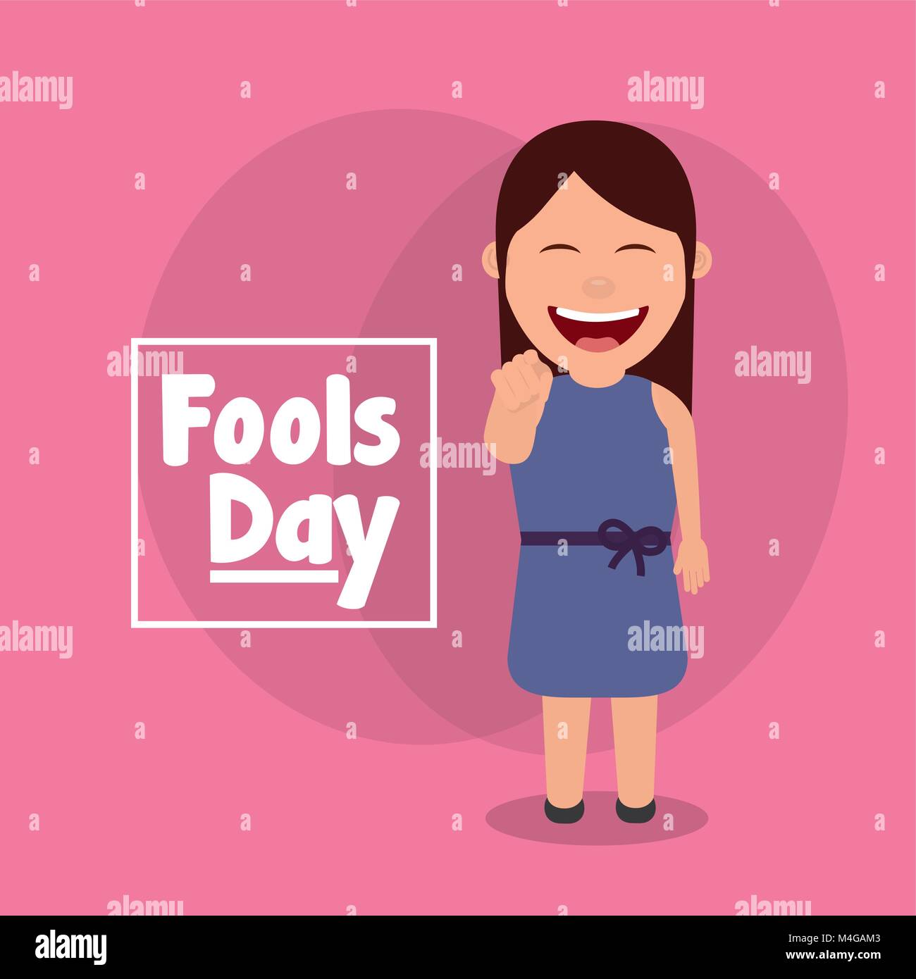 laughing woman funny fools day celebration Stock Vector Image & Art - Alamy