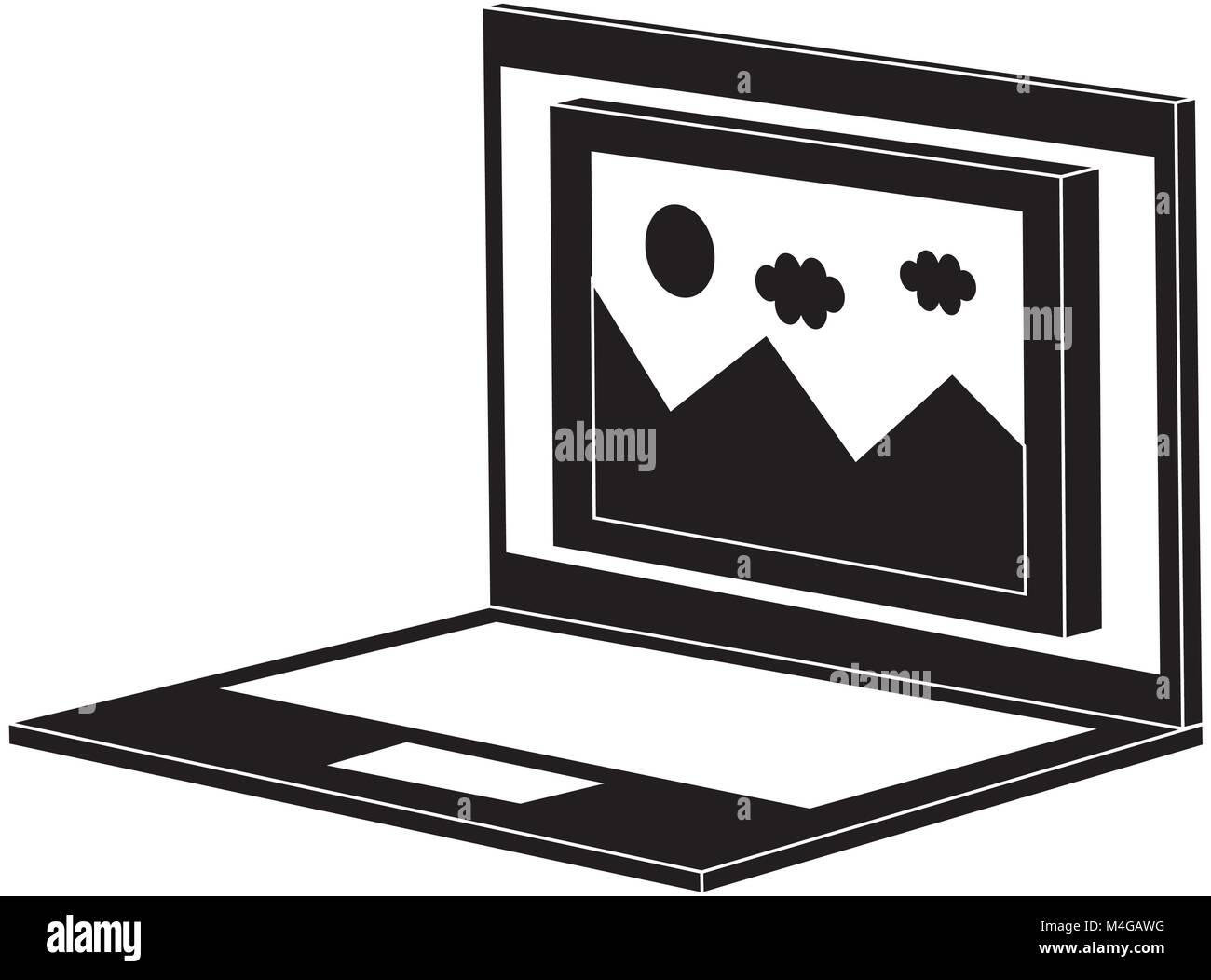 laptop computer with picture Stock Vector Image & Art - Alamy
